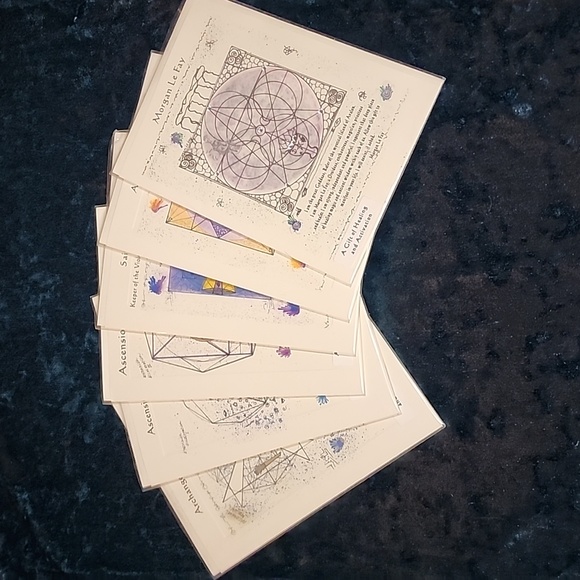 Office | Set Of 6 Sacred Geometry Pattern Cards Designed By Mikhaela ...